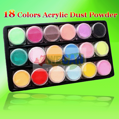 18 Colours Acrylic Dust Powder Nail Art Nail Art Tips